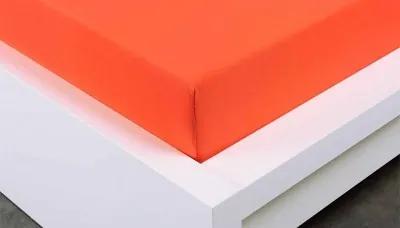 XPOSE ® Jersey prostěradlo dvoulůžko - tmavě oranžová 180x200 cm
