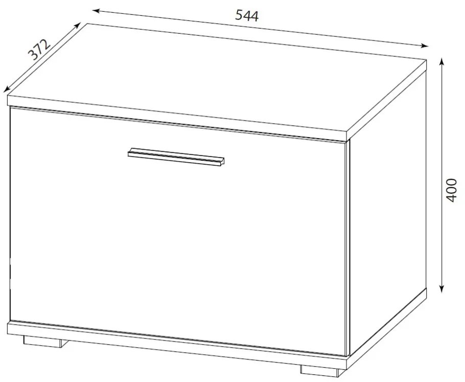 Předsíňová lavice na boty Prego, bílá lesk