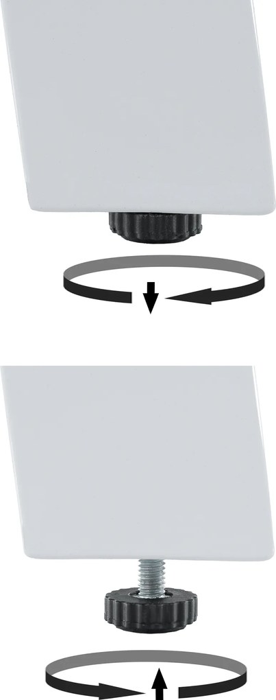 Zahradní set, bílá ocel/dub/světle šedá, PELOR