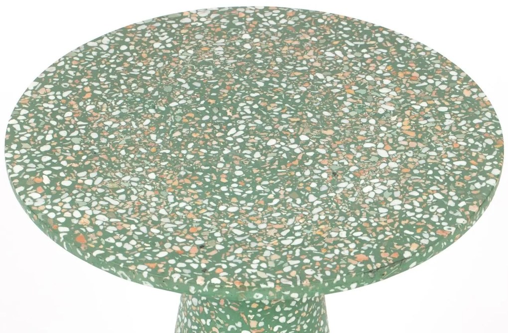 Zelený terrazzo odkládací stolek ZUIVER VICTORIA 41 cm