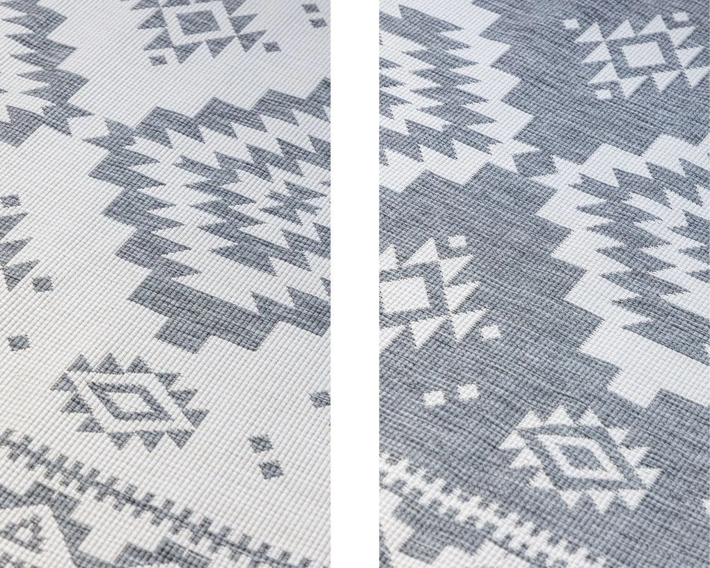 ELLE Decoration, Kusový koberec Gemini 106018 Silver z kolekce Elle – na ven i na doma, 200x290, šedá, chodba / předsíň
