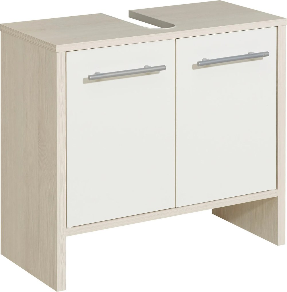 XXXLutz SKŘÍŇKA POD UMYVADLO, bílá, barvy pinie, 62,0/54,3/28,0 cm Carryhome - Koupelnové série - 001977024104