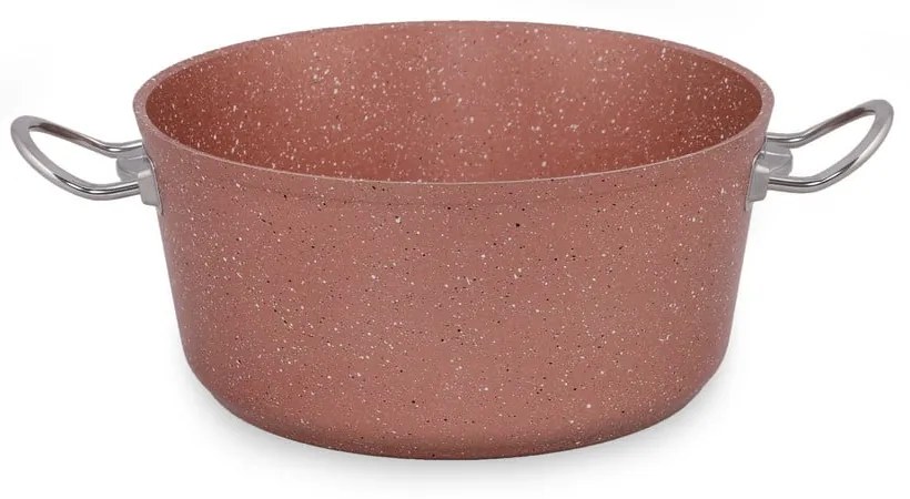Růžový hliníkový hrnec s poklicí Güral Porselen Classic, ø 26 cm