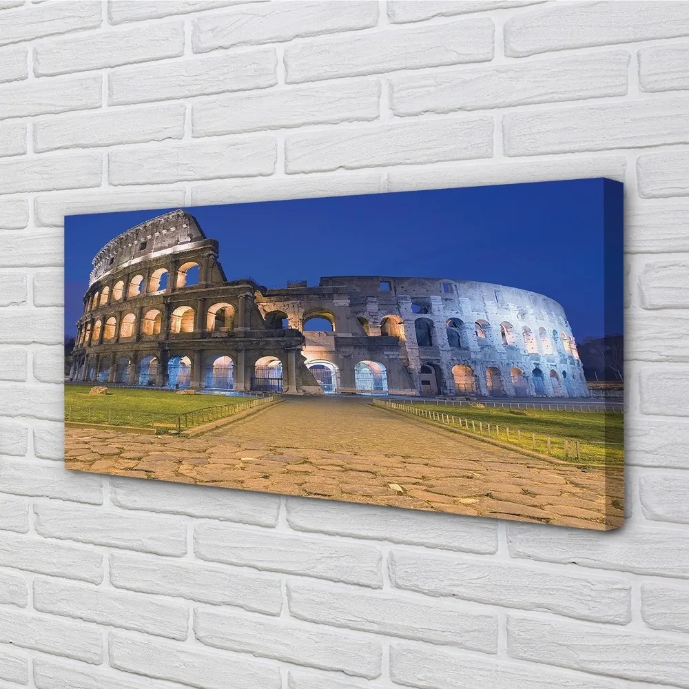 Obrazy na plátně Sunset Rome Colosseum 100x50 cm