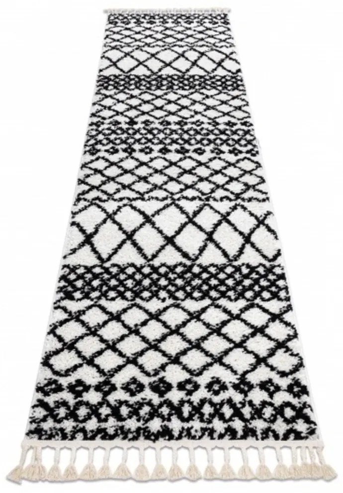Kusový koberec Shaggy Safi bílý atyp, Velikosti 60x250cm