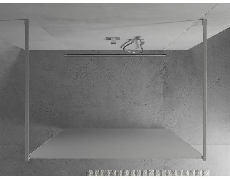 Mexen Kioto, průchozí sprchová zástěna 110 x 200 cm, 8mm sklo námraza, 2x chromová stabilizační rozpěra, 800-110-002-01-30