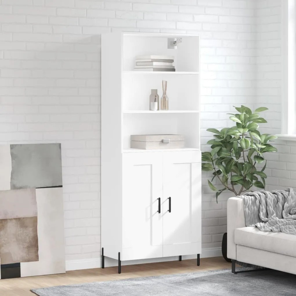 Skříň highboard bílá 69,5 x 34 x 180 cm kompozitní dřevo 3189965
