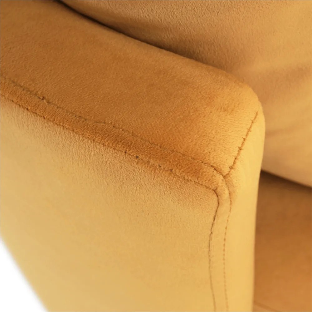 Designové křeslo SALOTO — látka, žlutá