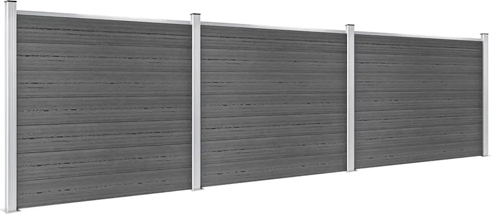 Set plotového dílce WPC 526 x 146 cm černý 3070460