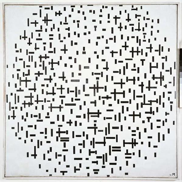 Mondrian, Piet - Obraz, Reprodukce - Composition in Line, 1917