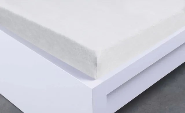 Molton Froté prostěradlo jednolůžko - bílá 90-100x200 cm