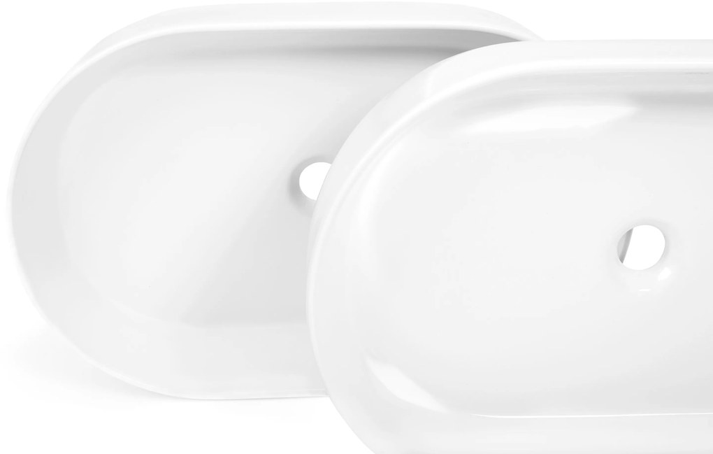 Rea Nadia, umyvadlo na desku 610x385x120mm, bílá matná, REA-U9657