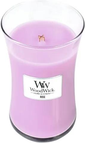 Svíčka s vůní růží WoodWick, doba hoření 130 hodin
