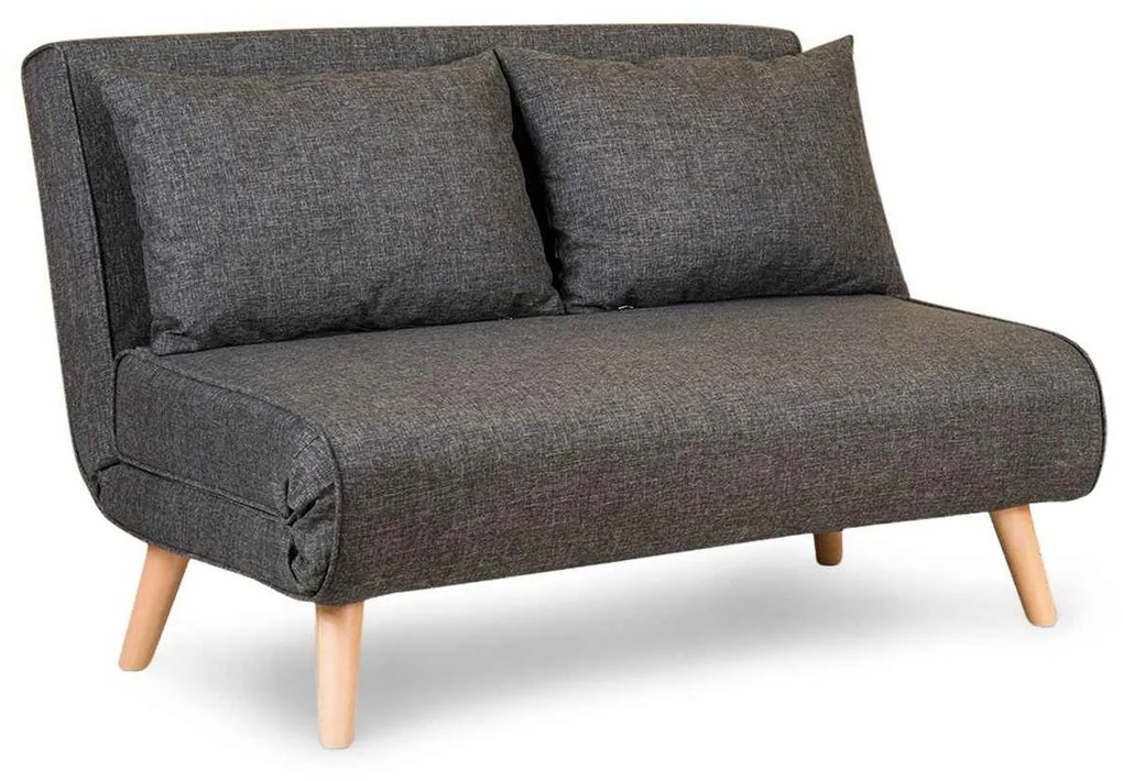 Designová rozkládací pohovka Felicitas 120 cm tmavě šedá