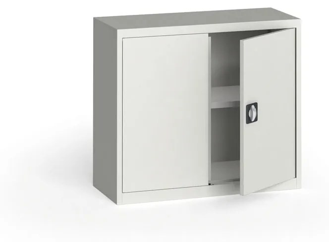 Plechová policová skříň na nářadí KOVONA, 800 x 950 x 400 mm, 1 police, šedá/šedá