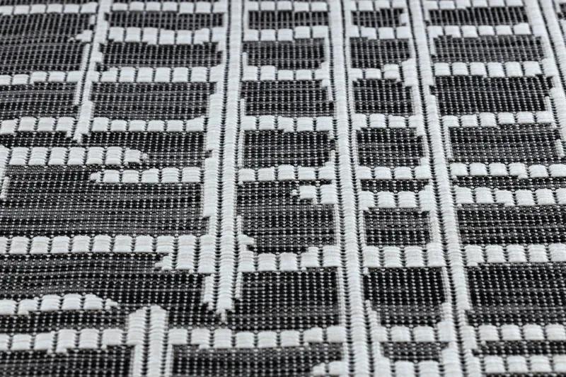 Dywany Łuszczów Kusový koberec Sion Sisal Trellis 22144 black/ecru – na ven i na doma Rozměry koberců: 140x190