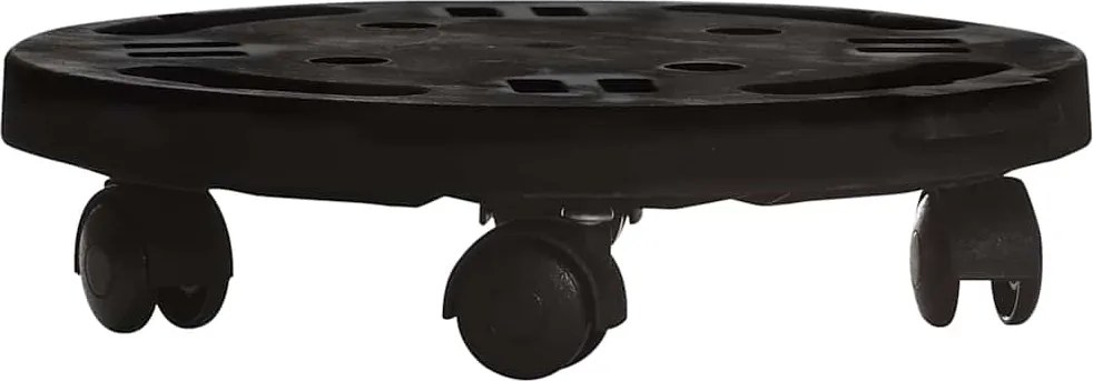 Vozík na rostliny na kolečkách průměr 30 cm černý 170 kg 151829