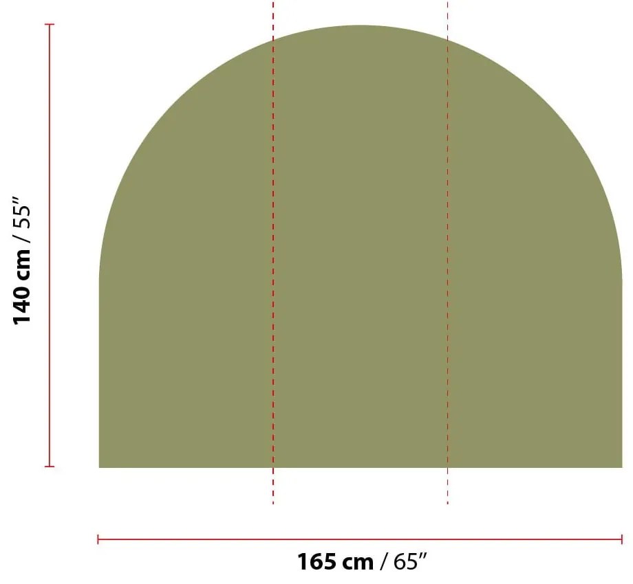 Samolepka na zeď 165x140 cm Olive Green – Ambiance