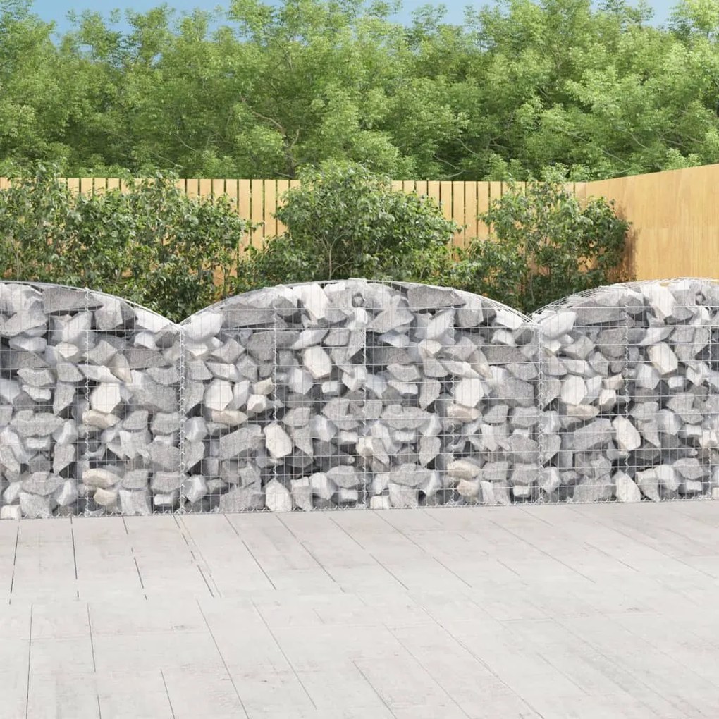 Klenutý gabionový koš 200 x 50 x 100/120 cm pozinkované železo 153475