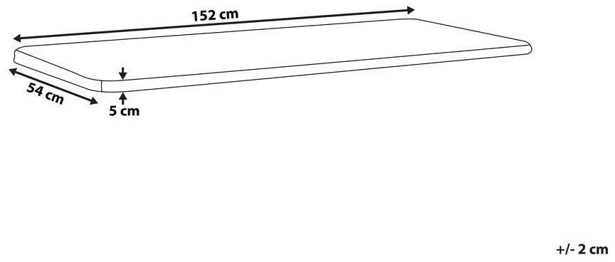 Polštář  na lavičku 152 x 54 cm modrá VIVARA Beliani
