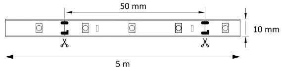 LED Pásek 5m 28W/12V IP20 6500K