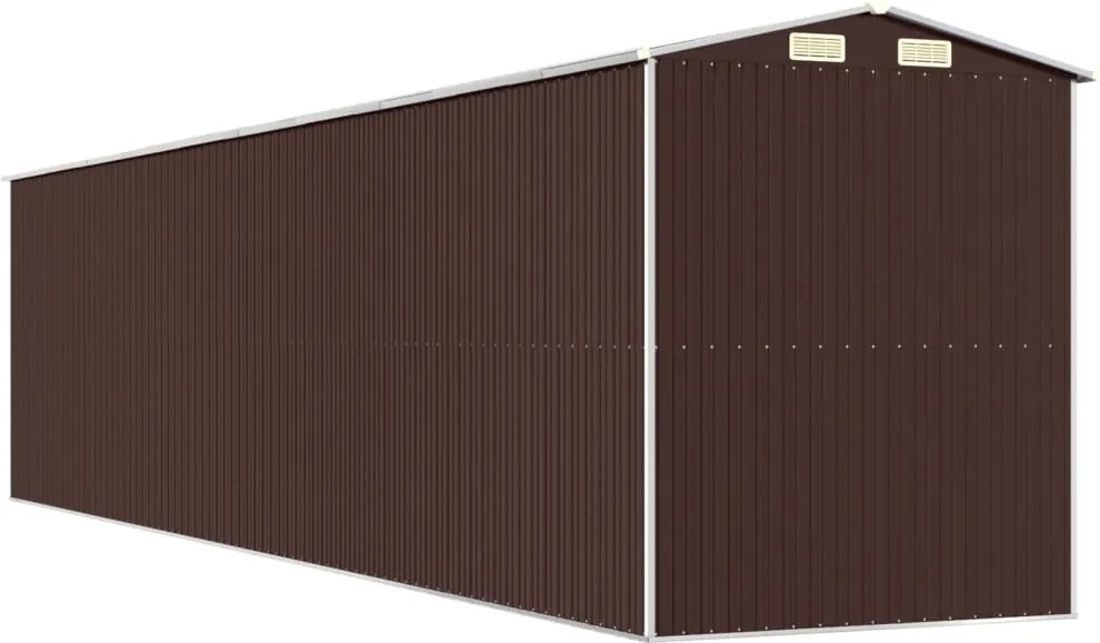 Zahradní kůlna tmavě hnědá 192 x 855 x 223 cm pozinkovaná ocel 3147468