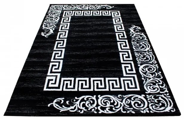 Ayyildiz, Kusový koberec Miami 6620 black, 80x150, černobílá, kancelář