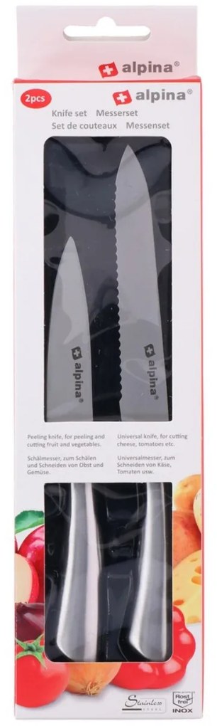 Sada celonerezových nožů Alpina - 2 kusy 20 a 24 cm