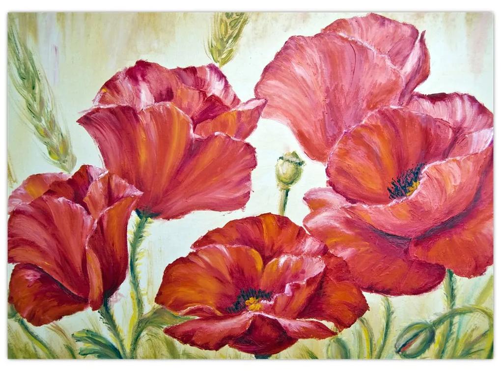 Obraz - Květy vlčích máků (70x50 cm)