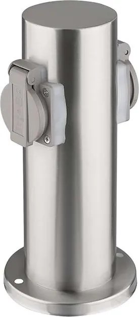 Zahradní sloupek 230V 2Z - PG10, stříbrná