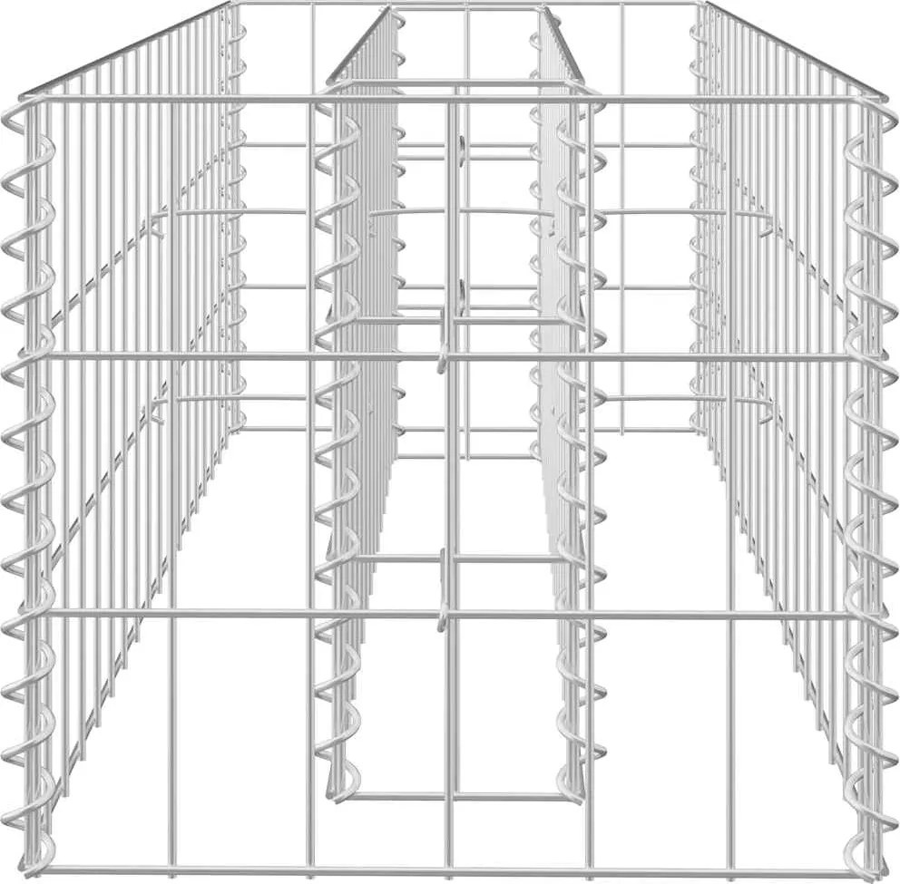Gabionový vyvýšený záhon pozinkovaná ocel 90 x 30 x 30 cm 145629