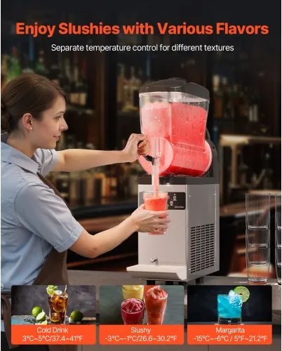 Výrobník mražených nápojů 12 L Komerční Slushy Stroj Margarita Smoothie