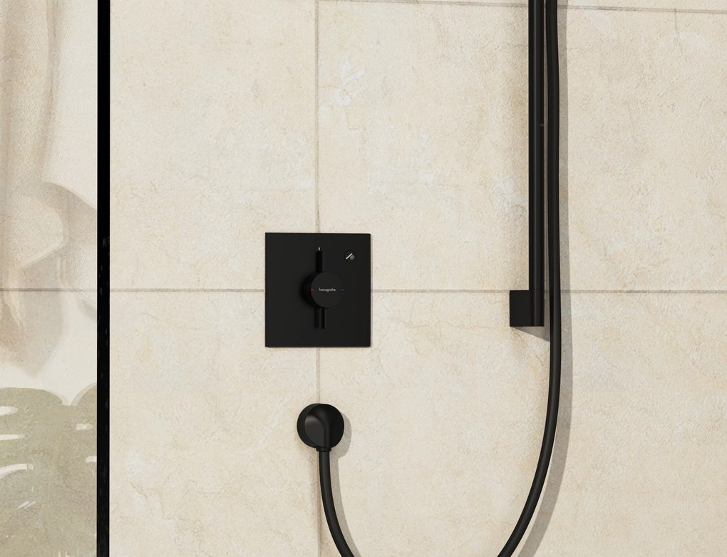Hansgrohe DuoTurn E, baterie pod omítku pro 1 spotřebič, černá matná, HAN-75617670
