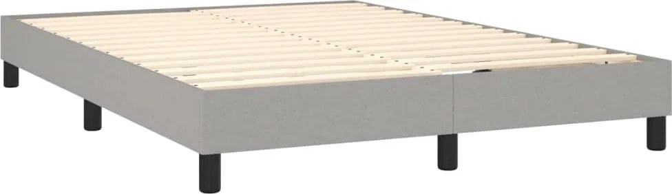 Box spring postel s matrací světle šedá 140 x 200 cm textil 3140377