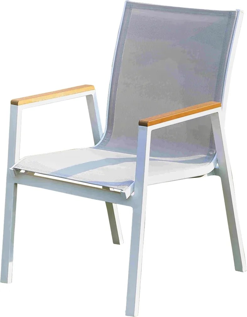 Zahradní hliníková židle California bílá