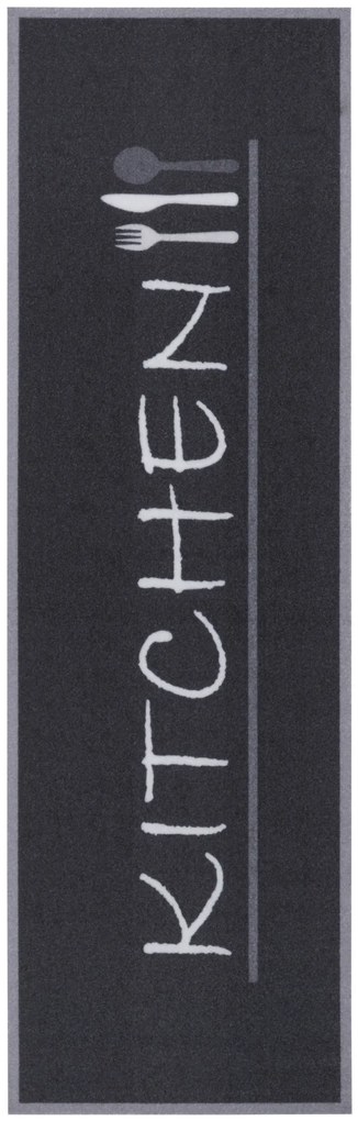 Hanse Home, Běhoun Cook & Clean 105725 Black White, 50x150, šedá, kuchyně
