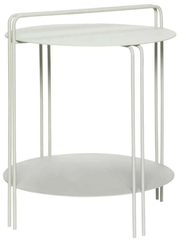 OnaDnes -20% Šedý kovový odkládací stolek Hübsch Carry 45 cm