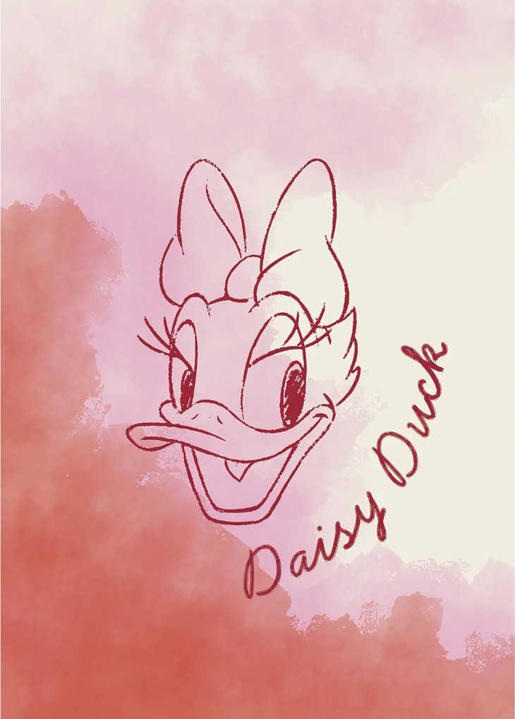 Komar Plakát Disney Daisy Duck Watercolours 50 cm x 70 cm