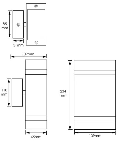 Venkovní nástěnné svítidlo LITEK 2xGU10/30W/230V IP44 černá