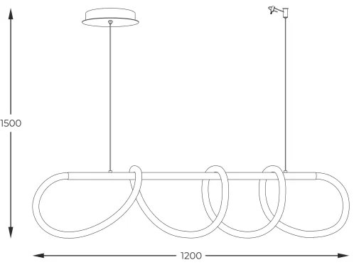 Zuma Line 20006PM-GD - LED Lustr na lanku BALBO LED/45W/230V 3000/4000/6000K