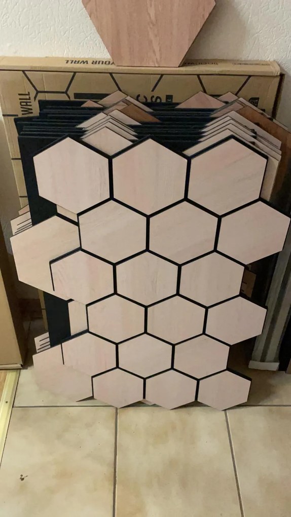 Akustický panel Hexagon LAN-601 872x579x10mm Bříza