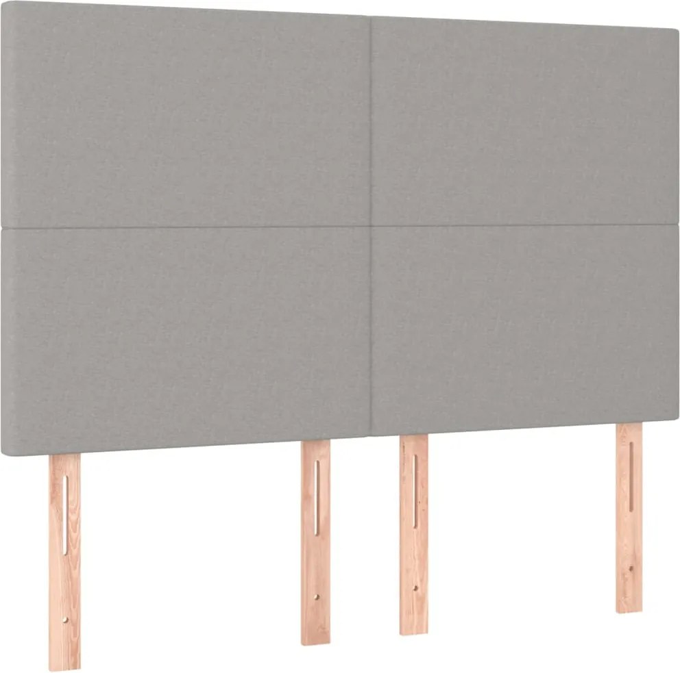 Box spring postel s matrací světle šedá 140 x 200 cm textil 3136997