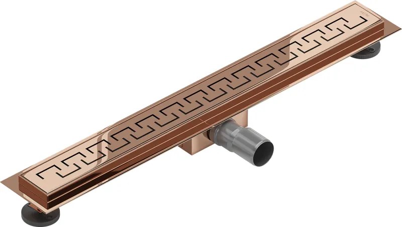 Mexen Flat, lineární podlahový žlab 70 cm, M15, růžové zlato, 1624070-15