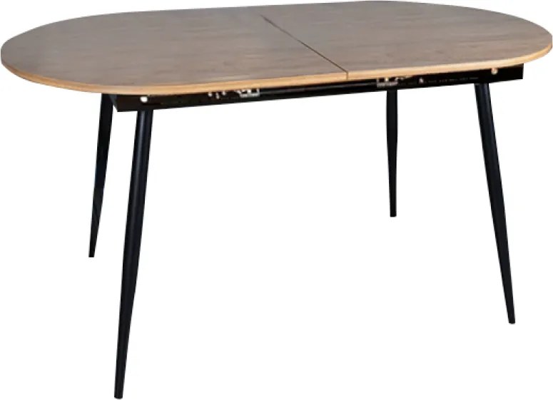Jídelní stůl, rozkládací, dub/černá 150-190x75 cm, TAMERON