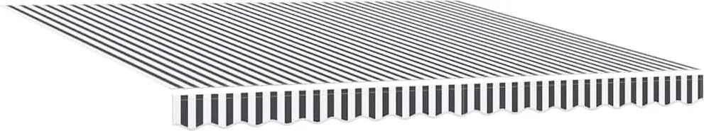 Ručně zatahovací markýza antracitová a bílá 400 x 300 cm 3310230