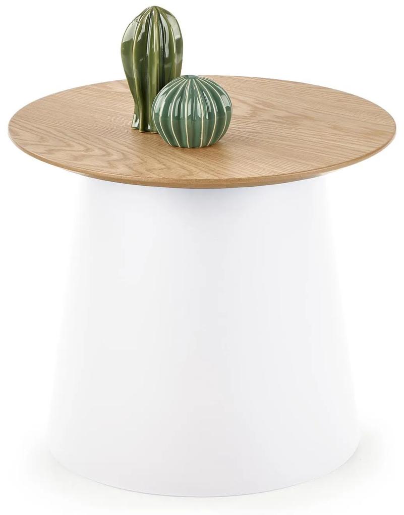 Konferenční stolek Argelia (přirodně dřevo + bílá). 1048867