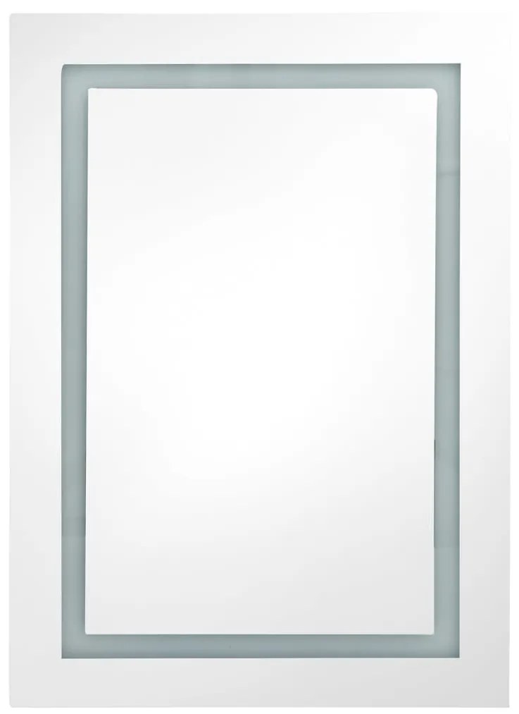 LED koupelnová skřínka se zrcadlem šedá 50 x 13 x 70 cm