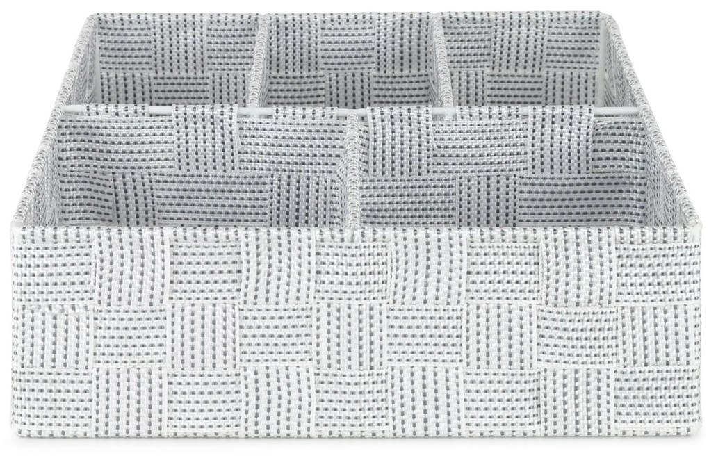 Organizér na prádlo a doplňky Compactor Toronto - 5 dílný, 32 x 25 x 8 cm, bílo-šedý