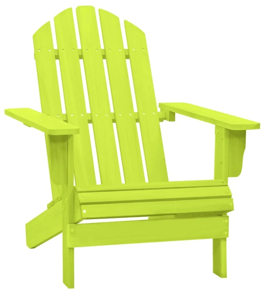 Zahradní židle Adirondack masivní jedlové dřevo zelená 315876