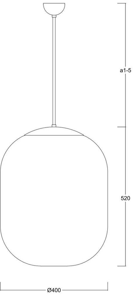 Závěsné LED svítidlo Osmont TANIA P IP40 tyčový závěs Varianta: TANIA P2, Ø 400 mm, 3000 K, MOSAZ